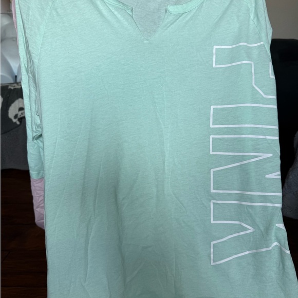 PINK Victoria's Secret | Tops | Pink Victorias Secret Mint Green Short ...